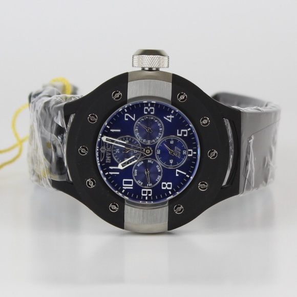 Invicta | Accessories | New Invicta Blue And Black Rubber Band Watch ...